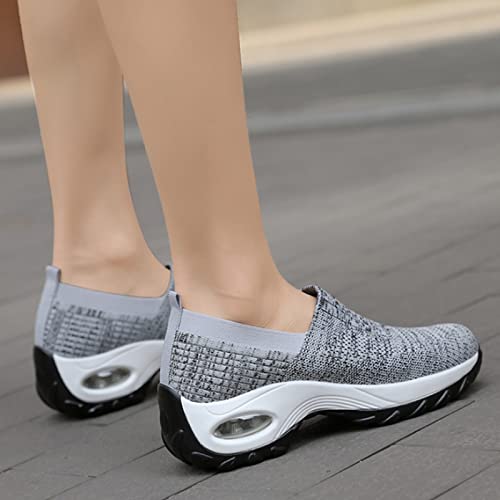 STUNAHOME Womens Slip-On Orthopedic Walking Shoes Non Slip Sole Breathable Mesh and Comfort Cushioning Sporty and Lightweight Sneakers for Women