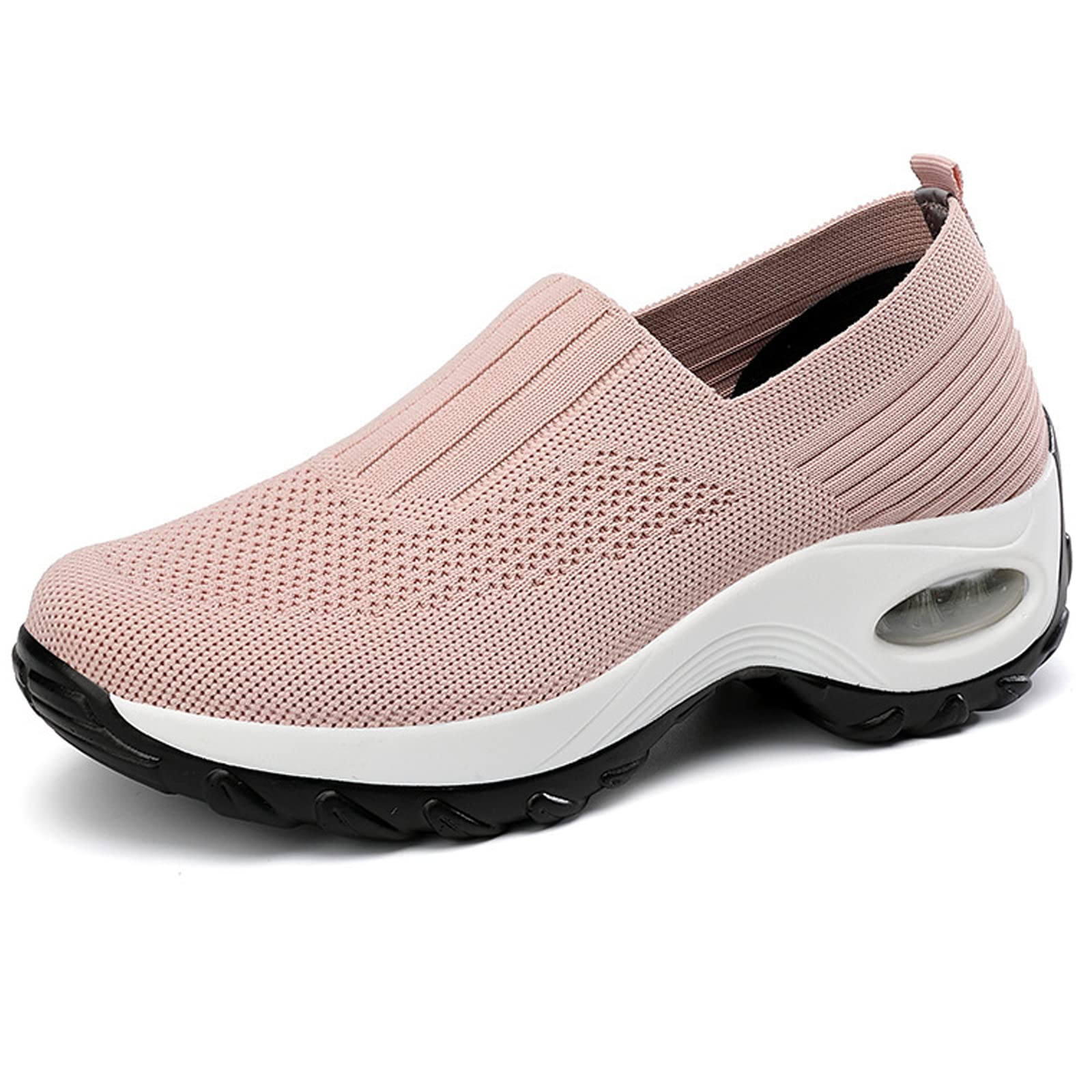 STUNAHOME Womens Slip-On Orthopedic Walking Shoes Non Slip Sole Breathable Mesh and Comfort Cushioning Sporty and Lightweight Sneakers for Women