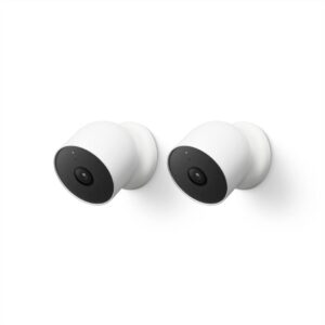 google nest cam outdoor or indoor, battery - 2nd generation - 2 count (pack of 1) (renewed)