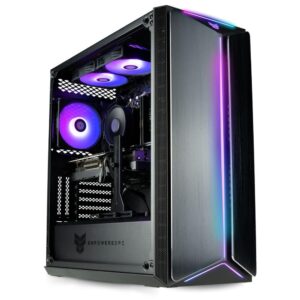 mantis v2 gaming desktop pc - nvidia geforce rtx 4070 super, amd ryzen 7 5700x processor, 32gb ddr4 ram, 1tb nvme gen4 ssd + 2tb hdd, wifi + bt, windows 11 home - rgb gamer computer tower