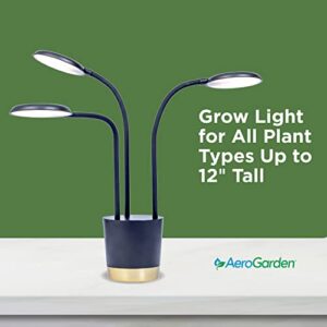 AeroGarden Trio Grow Light for Indoor Plants, Grow Live Plants Anywhere in The Home, Adjustable Light Modes, Black