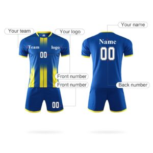 Personalized Soccer Jerseys for Men Women Kids Adults Custom Soccer Shirt and Shorts with Name Number Logo White