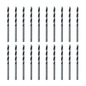 sali 20pcs brad point wood drill bit set 1/8” carbon steel wood drill bit set for hardwood, plywood, plastic round holes in all types of wood perfect for diy woodworking carving engraving drilling