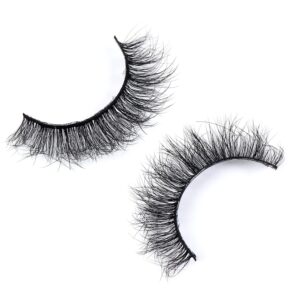 Wleec Beauty Short Fluffy Lashes, Wispy Lashes Natural Look, 10mm False Eyelashes (7 Pairs, Black, FM14)