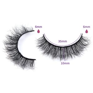 Wleec Beauty Short Fluffy Lashes, Wispy Lashes Natural Look, 10mm False Eyelashes (7 Pairs, Black, FM14)