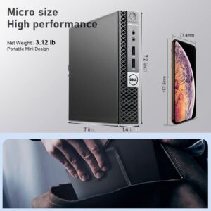 Dell Mini PC Windows 10 Pro, OptiPlex 7040 Mini Computers,i7 6700T Desktop,32GB Ram 1TB M.2 NVMe M.2 SSD Micro PC,AX210 Built-in WiFi 6E,HDMI Dual 4K Monitor Support (Renewed)