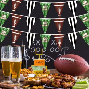 5 Pieces Football Pennant Banner Football Triangle Flags Banner Decoration Game Day Pennant Bunting Banner Football Theme Party Supplies for Sports Clubs Party Celebration Decoration