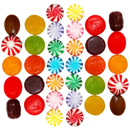 Hard Candy Mix - 3 LB Bulk Variety Candy Bag - Assorted Classic Hard Candy - Large Candy Bag for Office, Party Favor Filler - Individually Wrapped Hard Candy - Mint, Starlight, Toffee, Butterscotch, Strawberry and More