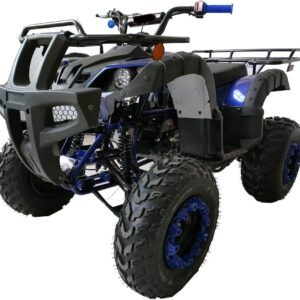 200cc ATV Quad Youth ATVs Big Size Adult Quad Fully Automatic with Reverse 4 Wheeler Model CRT 200-1 (Bold Blue Color)