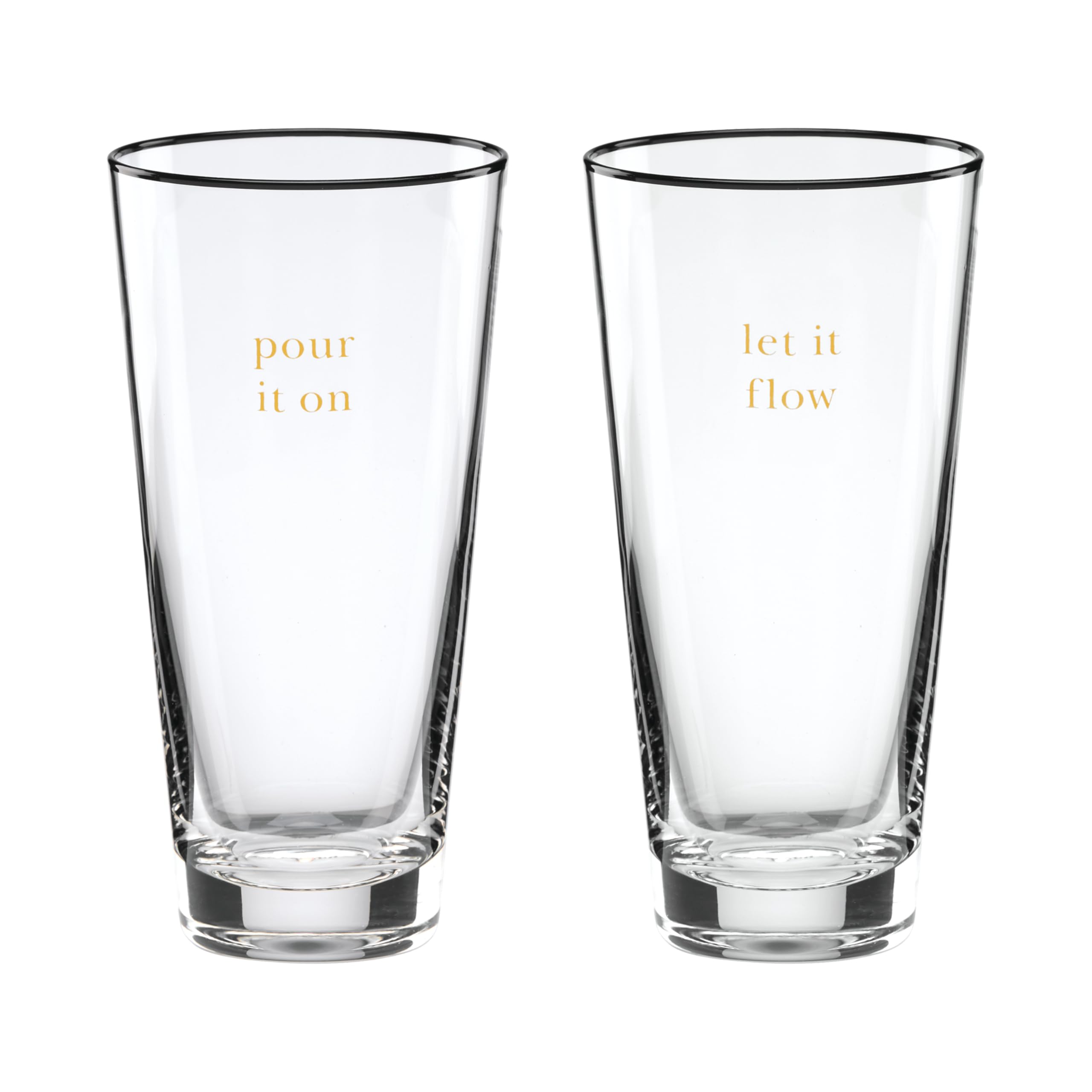 Kate Spade New York Cheers to Us Always & Forever Toasting Flute Pair, 0.68, Clear