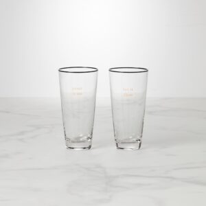 Kate Spade New York Cheers to Us Always & Forever Toasting Flute Pair, 0.68, Clear