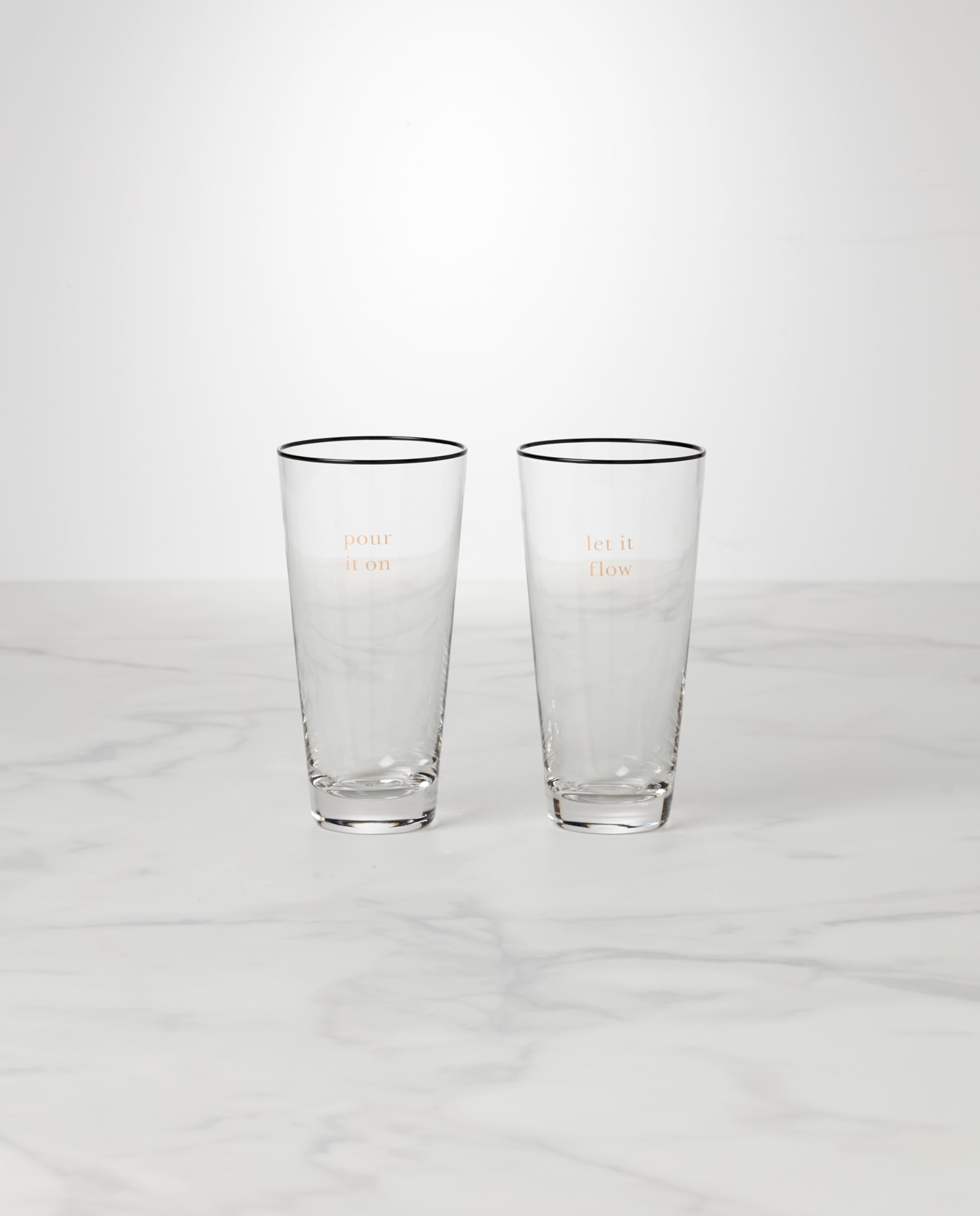 Kate Spade New York Cheers to Us Always & Forever Toasting Flute Pair, 0.68, Clear