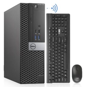 dell optiplex 7040 desktop computer, intel core i7-6700 3.4ghz, 32gb ddr4, 1tb m.2 nvme ssd, windows 10 pro, ax210 wifi 6e, altec wireless keyboard and mouse (renewed)