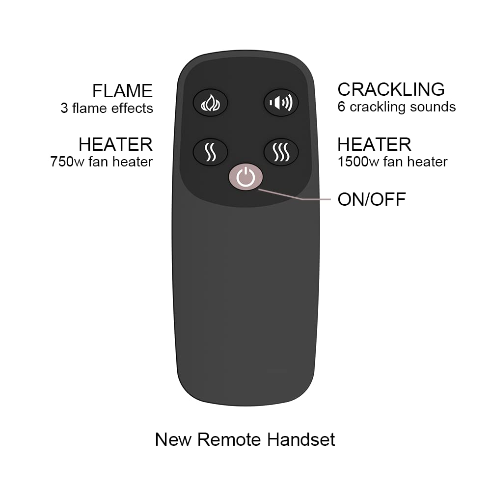 PuraFlame Remote Handset for New Upgraded Western and Klaus Series Fireplace Insert