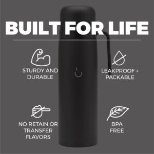 BALIBETOV thermos for mate - Vacuum Insulated With Double Stainless Steel Wall - BPA Free - A Thermo Specially Designed for Use With Mate Cup or Mate Gourd (Black, 32 OZ)