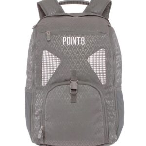 POINT3 New Road Trip Tech Backpack - Basketball Backpack with Waterproof Laptop Sleeve - Every Compartment You Need for Ball, Gear, Shoes, Books & Laptops - Grey