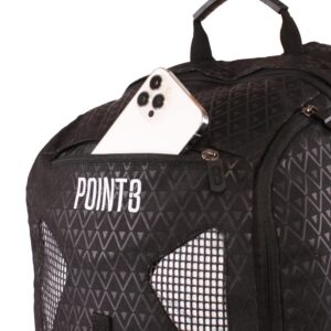 POINT3 New Road Trip Tech Backpack - Basketball Backpack with Waterproof Laptop Sleeve - Every Compartment You Need for Ball, Gear, Shoes, Books & Laptops - Grey