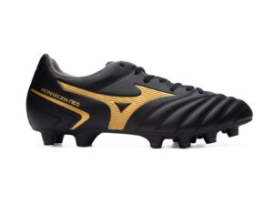 mizuno unisex soccer, black gold, 9 us women