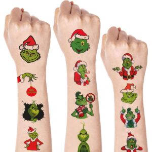 12 sheets christmas temporary tattoos for kids, christmas birthday party supplies christmas party decorations xmas party favors for kids boys girls holiday tattoos gifts stickers fake tattoos decor