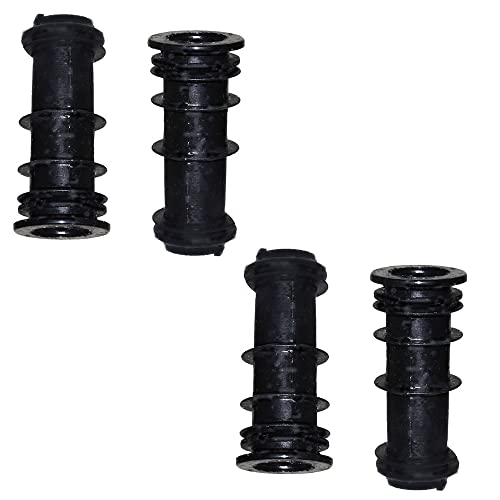 Chromcraft Replacement Black Plastic Insert Seat Post Bushing #502C-4 for Kitchen, Dinette Chair Swivels - 4 Pack