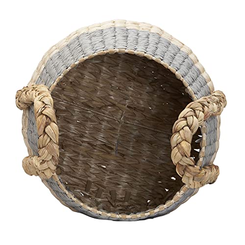 Household Essentials, Natural and Gray Cattail and Paper Terra Basket