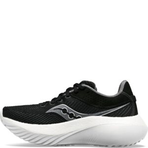 saucony women's kinvara pro sneaker, black/white, 7.5