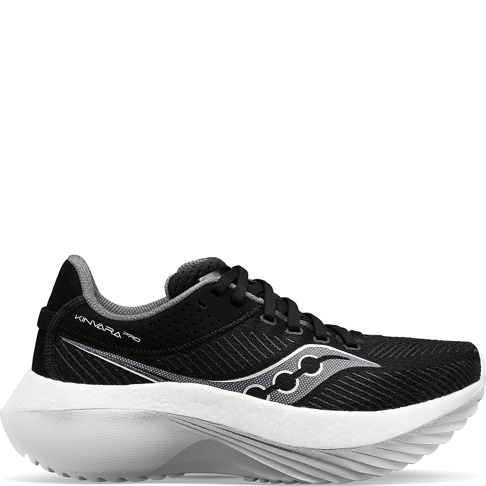 Saucony Women's Kinvara PRO Sneaker, Black/White, 7.5