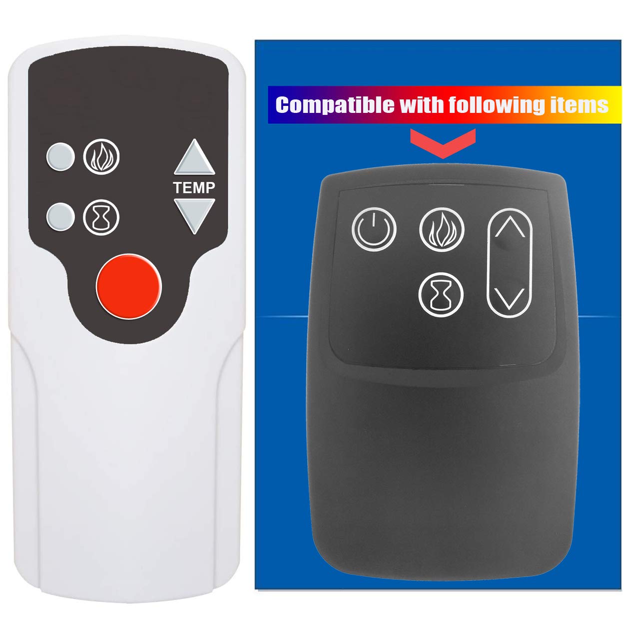 YING RAY Replacement for Twin Star Electric Fireplace Heater Remote Control 231RM5736 2311033FGL 231RM5736-B335 231RM5736-C232 231RM5736-O107 231RM5736-C232B