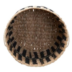 Household Essentials, Natural and Black Cattail and Paper Pillar Basket