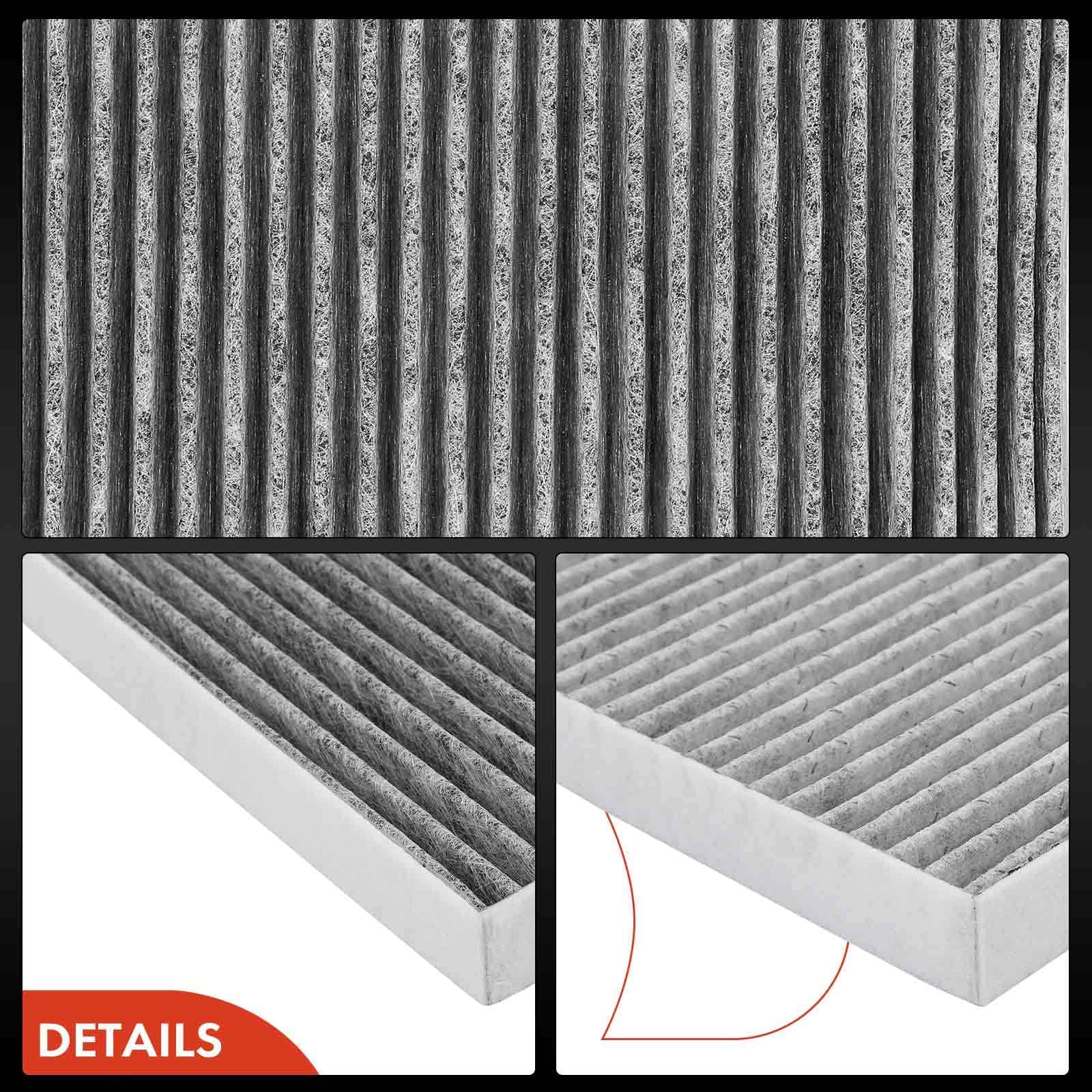 A-Premium 2-PC Cabin Air Filter with Activated Carbon Compatible with Toyota, Dodge & Pontiac Models - Tacoma 2005-2023, Dart 2013-2016, Vibe 2003-2008