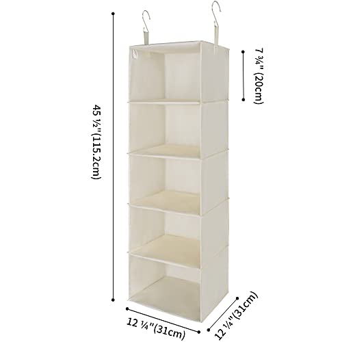 GRANNY SAYS Bundle of 3-Pack Shelf Storage Baskets & 1-Pack Closet Hanging Storage Shelves