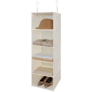 GRANNY SAYS Bundle of 3-Pack Shelf Storage Baskets & 1-Pack Closet Hanging Storage Shelves