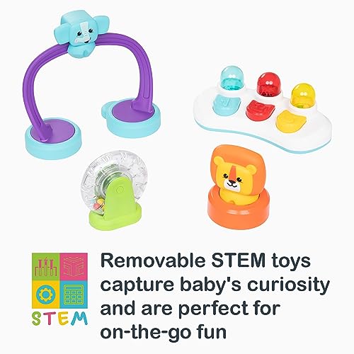 Smart Steps Explore N’ Play 5-in-1 Activity to Booster Seat with STEM Toys, Blue Safari Fun