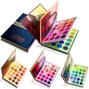 MYUANGO Highly Pigmented 72 Colors Eyeshadow Makeup Palette, Matte Shimmer Glitter Metallic Eye Shadow Pallet Long Lasting Blendable Make Up Eye Shadows For Halloween Makeup