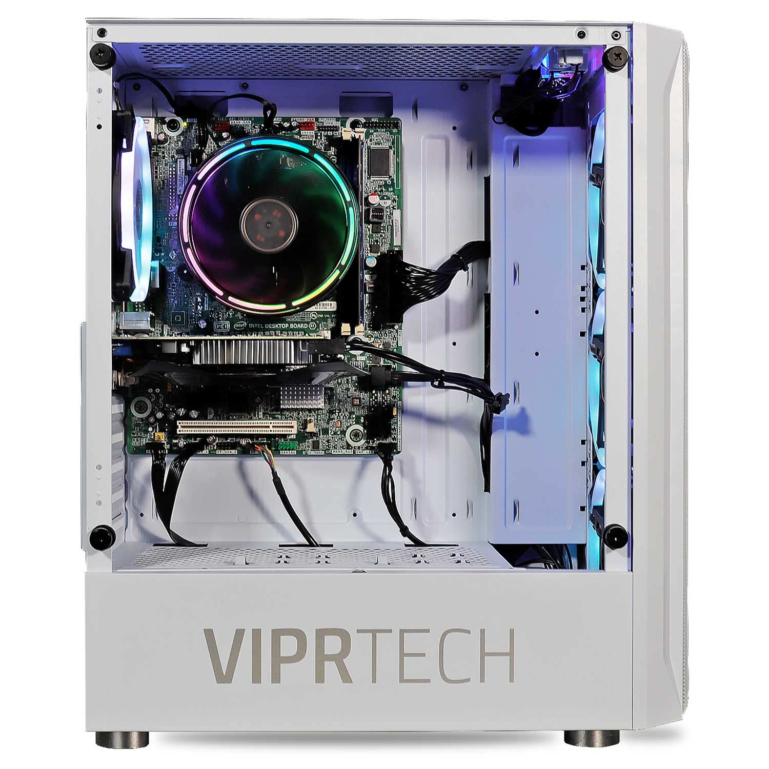 ViprTech Entry Level Gaming PC Desktop Computer - Intel Core i5 3.40GHz, GeForce GTX 650, 8GB RAM, 1TB HDD, WiFi, RGB Lighting, Windows 10 Pro, 1 Year Warranty, White