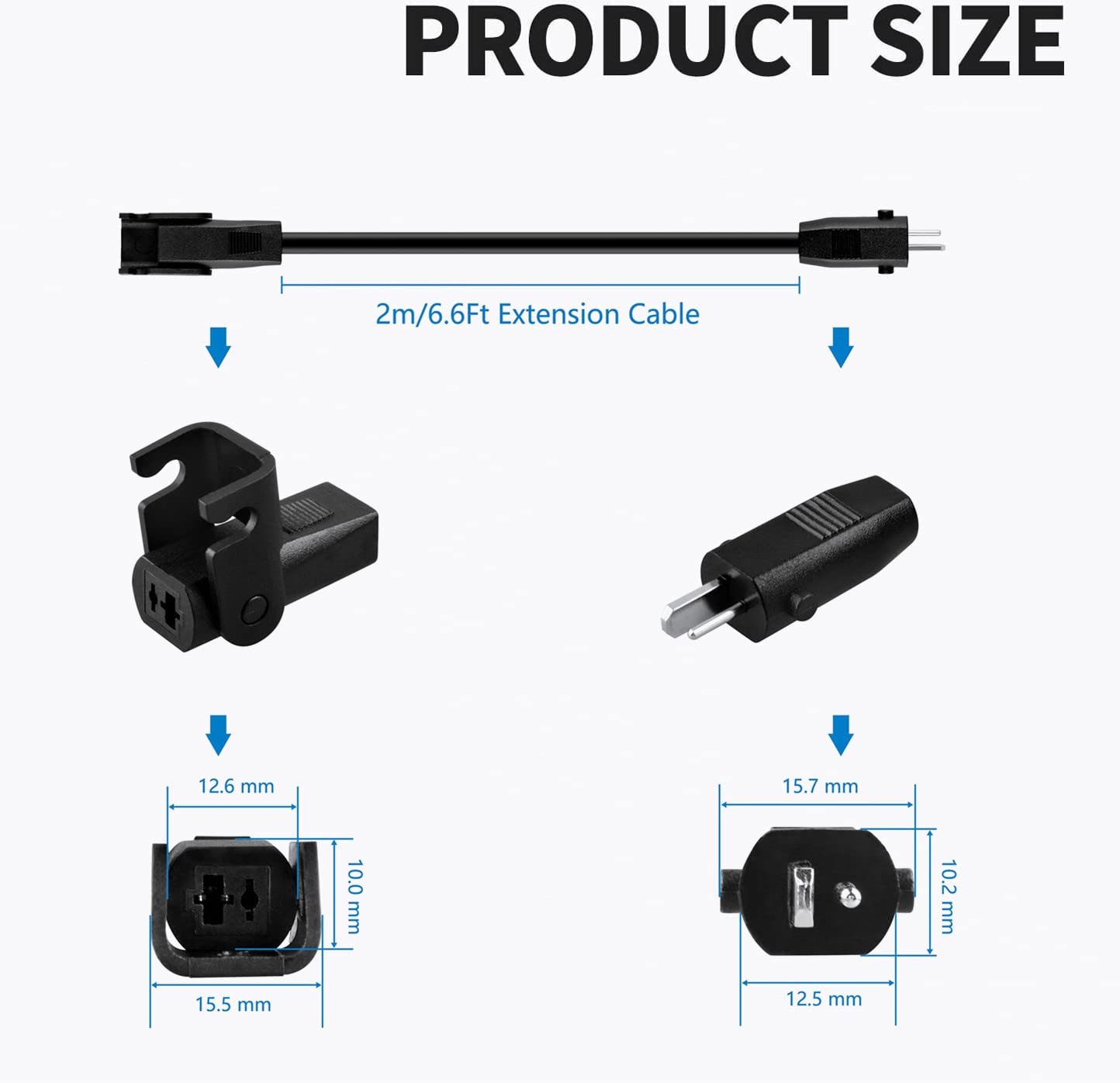 J-ZMQER 6.6ft Extension 2-Pin Sofa Recliner DC Output Cable Power Cord Compatible with Limoss ZB-H290020-B MC140-29V 2A ZBH290020B