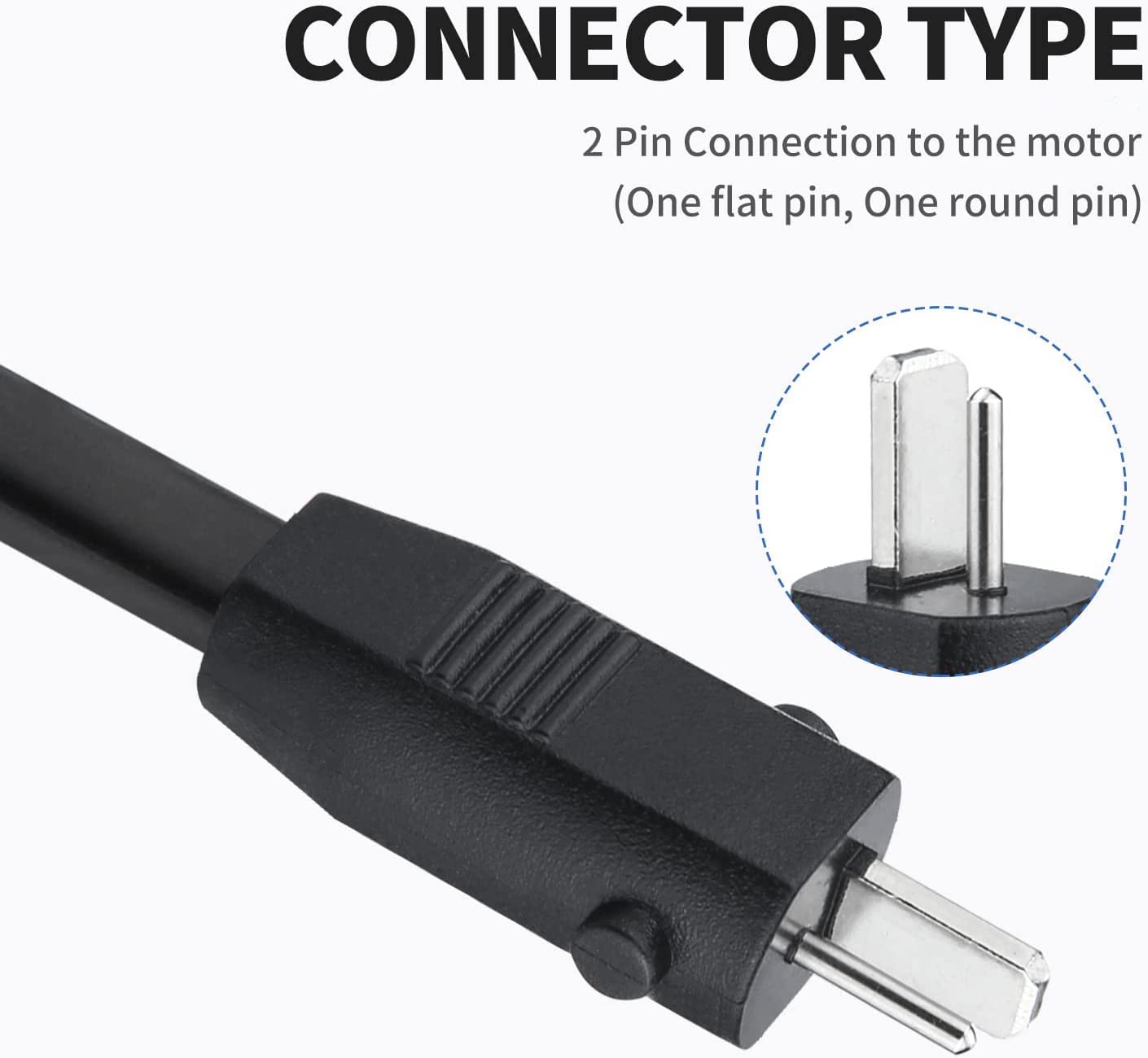 J-ZMQER 6.6ft Extension 2-Pin Sofa Recliner DC Output Cable Power Cord Compatible with Limoss ZB-H290020-B MC140-29V 2A ZBH290020B