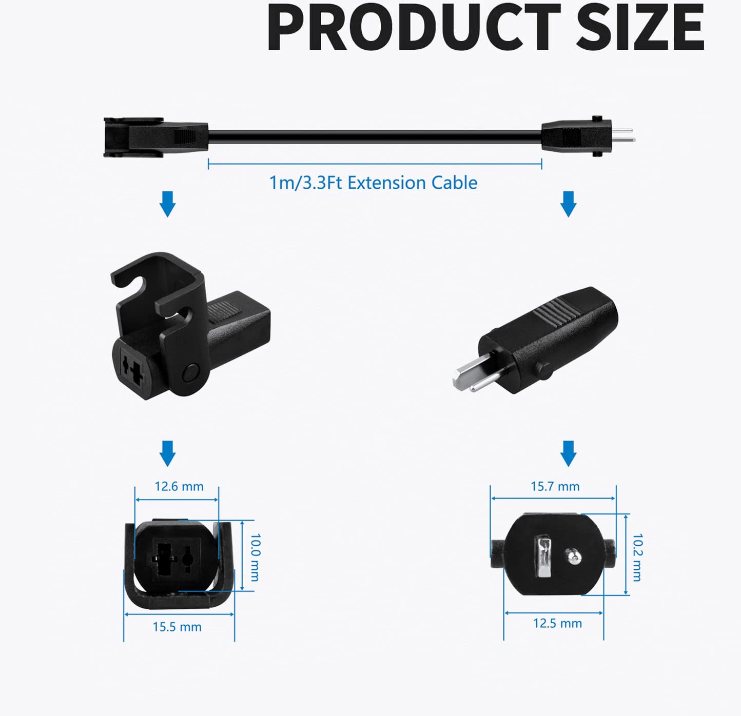 J-ZMQER 3ft Extension 2-Pin Sofa Recliner DC Output Cable Power Cord Compatible with Okin Limoss SP2-B1 SP2-A1 Lift Chair Transformer