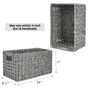 GRANNY SAYS Bundle of 3-Pack Cloth Storage Boxes & 2-Pack Wicker Shelf Baskets