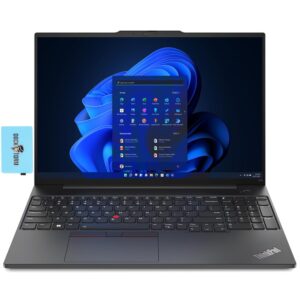 lenovo thinkpad e16 gen 1 16.0" 60hz ips business laptop (amd ryzen 5 7530u 6-core, 16gb ram, 256gb pcie ssd, amd radeon, fingerprint, wifi, bluetooth, webcam, ethernet lan (rj-45, win 11 pro) w/hub