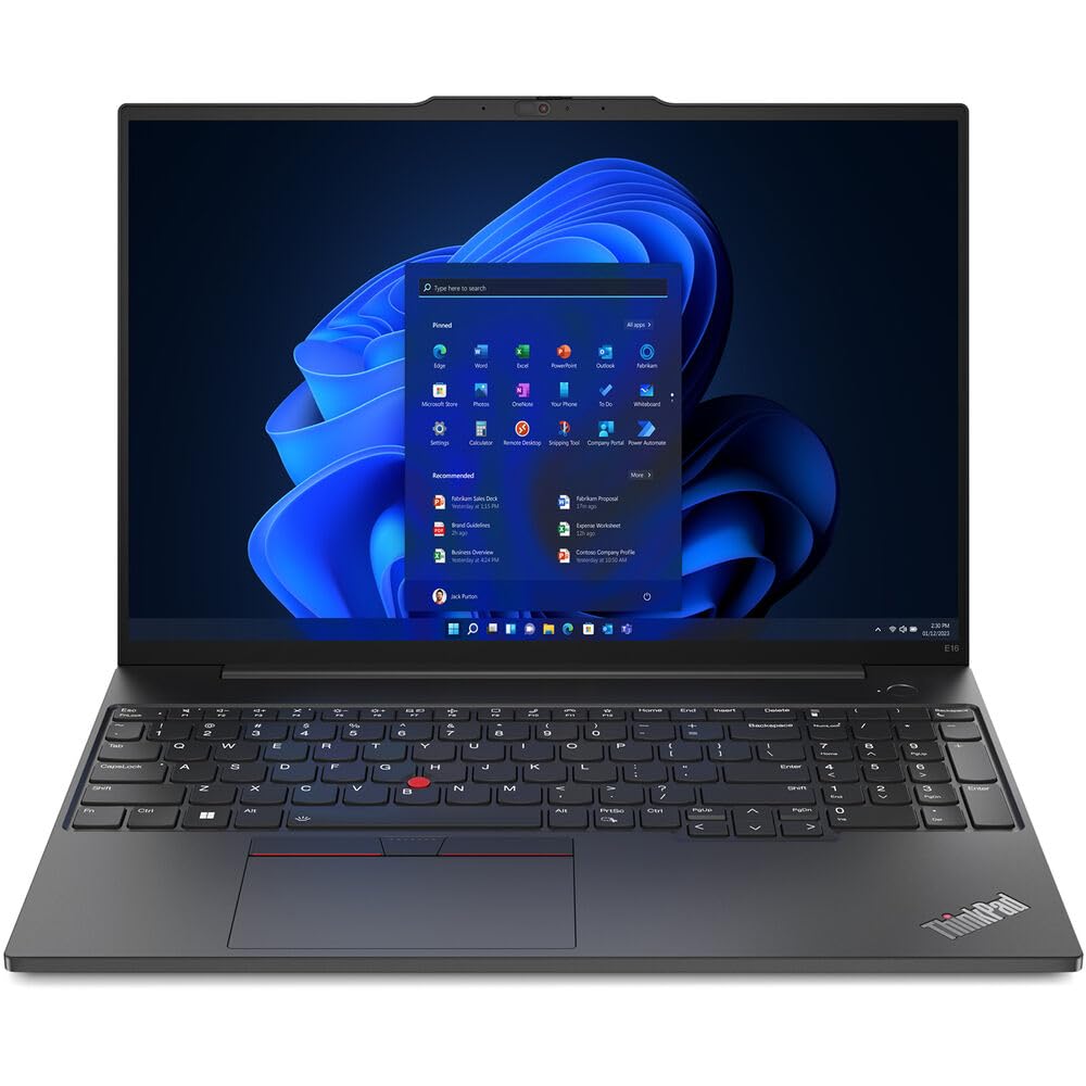 Lenovo ThinkPad E16 Gen 1 16.0" 60Hz IPS Business Laptop (AMD Ryzen 5 7530U 6-Core, 16GB RAM, 256GB PCIe SSD, AMD Radeon, Fingerprint, WiFi, Bluetooth, Webcam, Ethernet LAN (RJ-45, Win 11 Pro) w/Hub