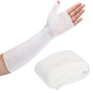 nuanchu tubular stockinette tubing cotton stockinette for pre wrap use elastic arm cast stockinette for arm wrist thumb spica stockinette tubing soft wrist arm wraps (10 pcs, 3.14 x 11.8 inch)