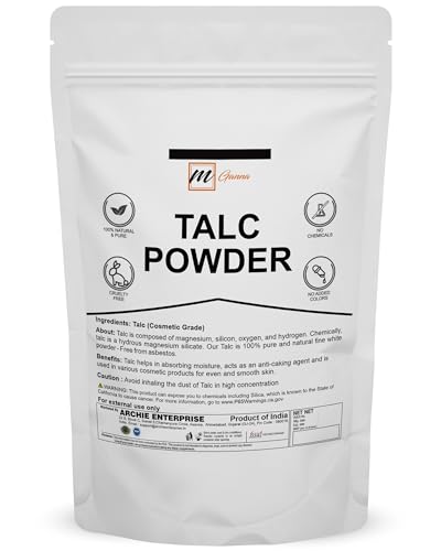 mGanna 100% Natural Talc Powder for Facial Make-up and Cosmetic formulations 0.5 LBS / 227 GMS