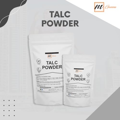 mGanna 100% Natural Talc Powder for Facial Make-up and Cosmetic formulations 0.5 LBS / 227 GMS