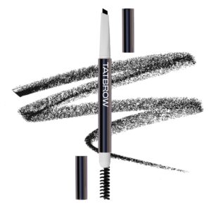 tatbrow premier edge define eyebrow pencil– eyebrow makeup for defining brows, long lasting, waterproof eyebrow pencil for natural looking brows, ash black