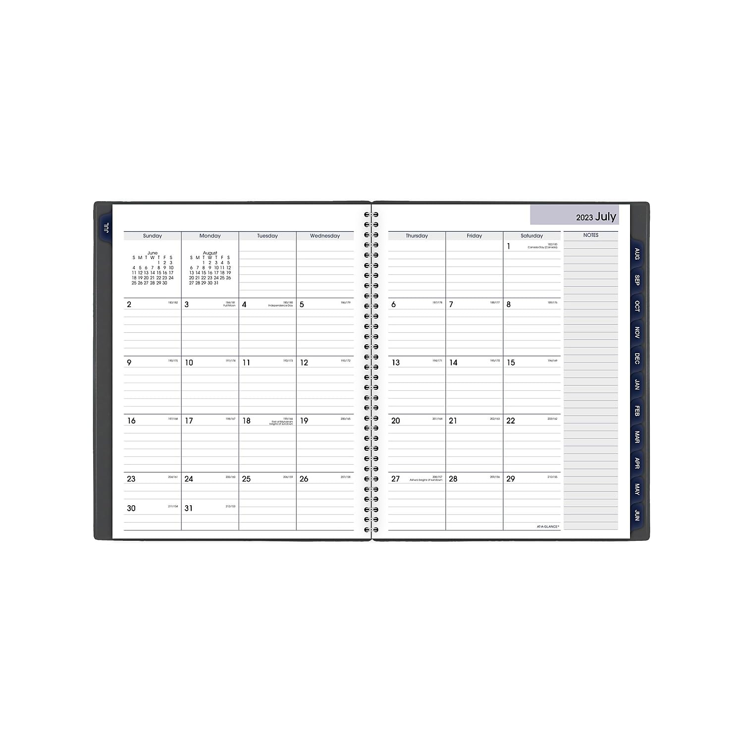 AT-A-GLANCE 2023-2024 Planner, Weekly & Monthly Academic Appointment Book, 8-1/2" x 11", Large, DayMinder, Charcoal (AYC52045)(July 2023-June 2024)