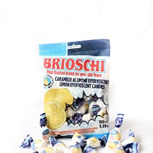 Brioschi Lemon Flavored Effervescent Fizzy Digestive Italian Candies (5.29 oz)