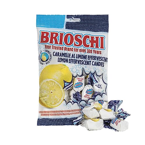 Brioschi Lemon Flavored Effervescent Fizzy Digestive Italian Candies (5.29 oz)