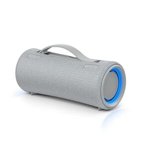 sony srs-xg300 x-series wireless portable-bluetooth party-speaker ip67 waterproof and dustproof with 25 hour-battery and retractable handle, light gray- new (renewed)