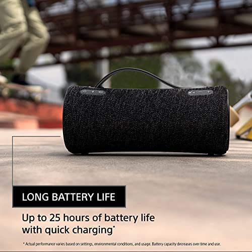 Sony SRS-XG300 X-Series Wireless Portable-Bluetooth Party-Speaker IP67 Waterproof and Dustproof with 25 Hour-Battery and Retractable Handle, Light Gray- New (Renewed)